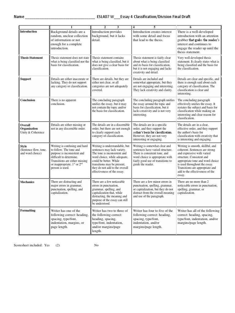 ESL Essay 4 Classification Guide | PDF | Essays | Punctuation