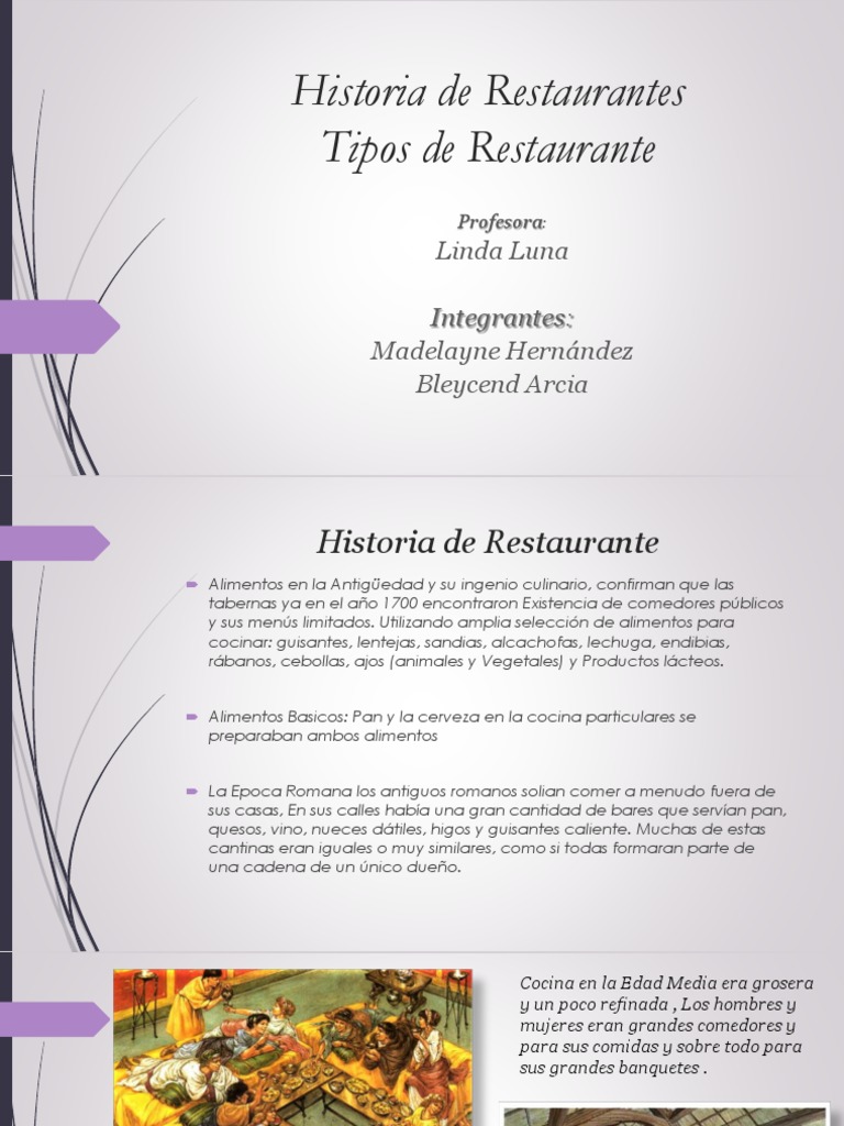 Historia de Restaurantes | PDF | Cocina francés | Gastronomía