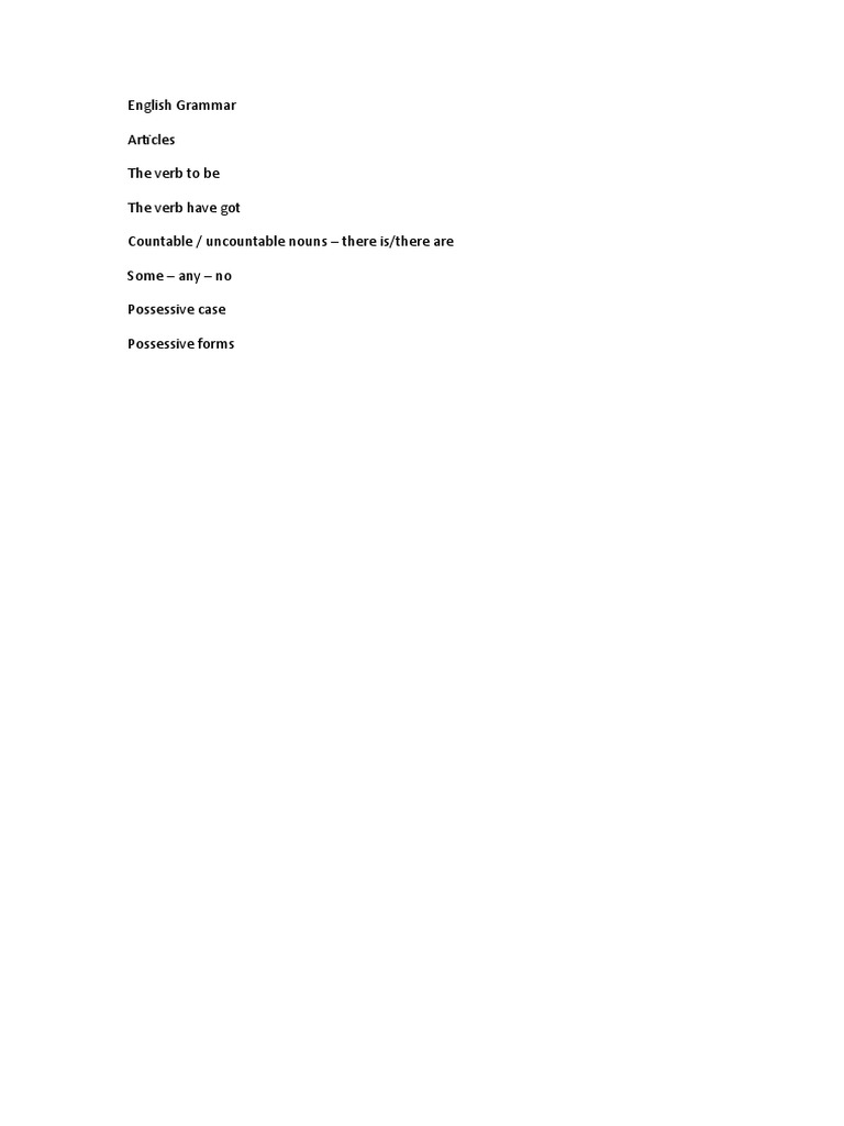 Essential English Grammar Guide | PDF