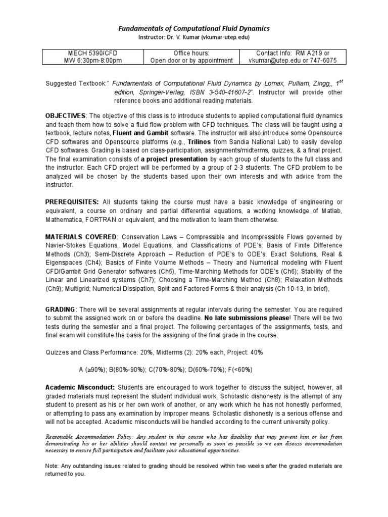 Fundamentals of Computational Fluid Dynamics | PDF | Computational Fluid Dynamics | Partial ...