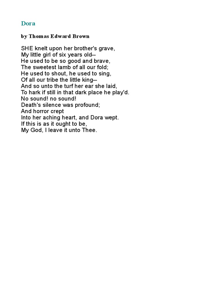 By Thomas Edward Brown | PDF | Poetry