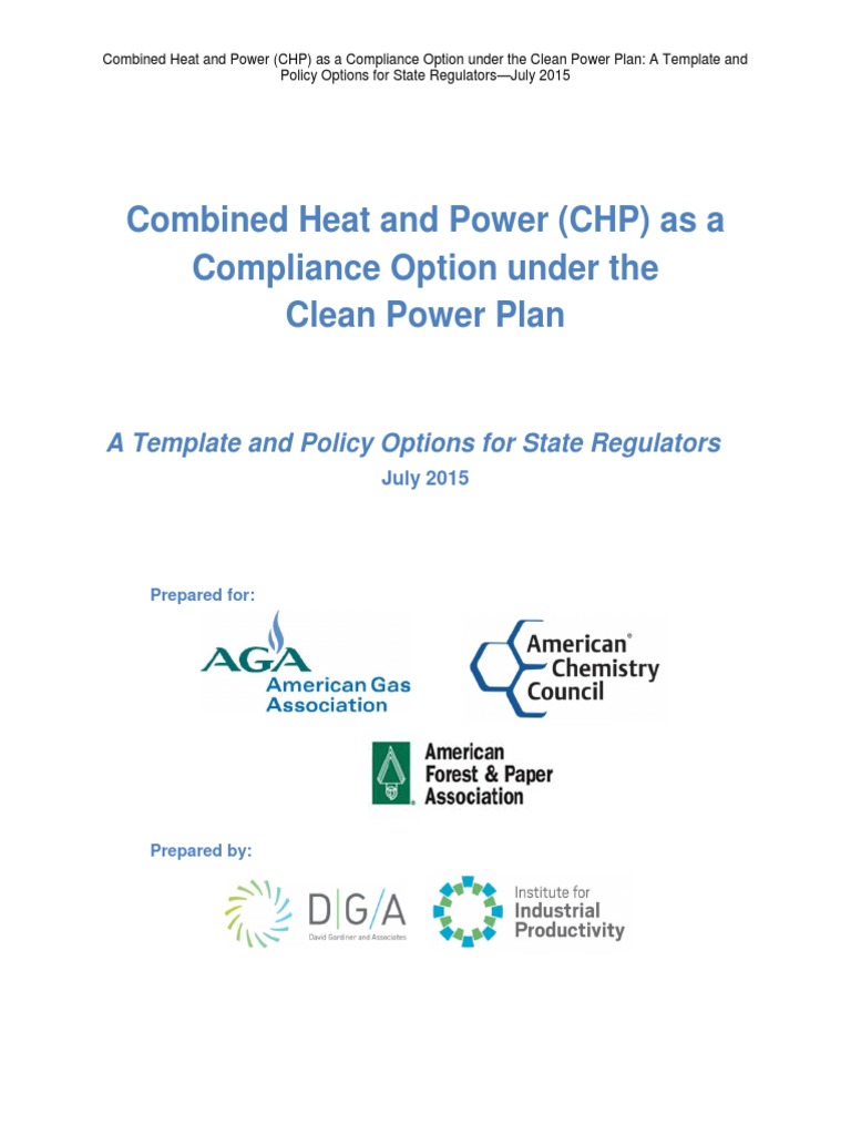 CHP Pathway Final Report 8-18-15 | PDF | Clean Power Plan | Cogeneration