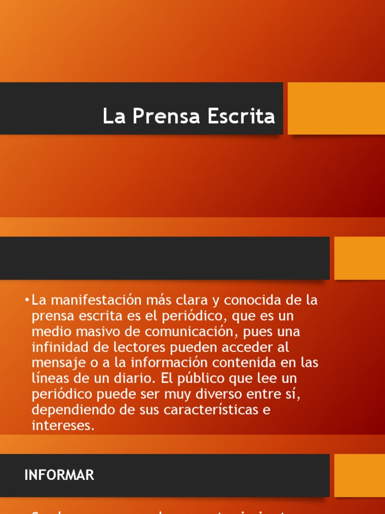 Características de la Prensa Escrita | PDF