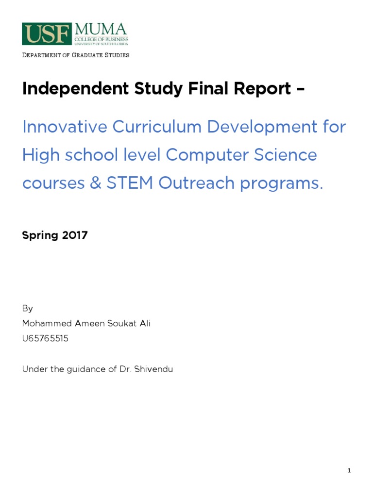 Independent Study Final Report | PDF | Test (Assessment) | Artificial ...