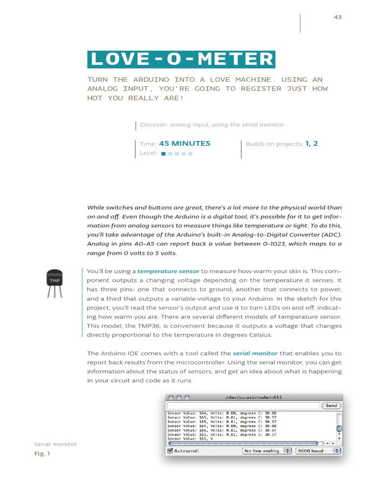 Arduino Love o Meter | PDF | Analog To Digital Converter | Analogue ...