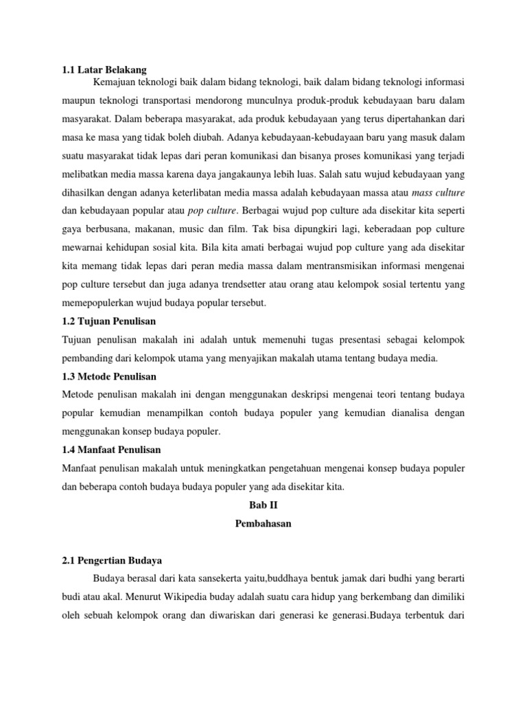 Budaya Populer | PDF