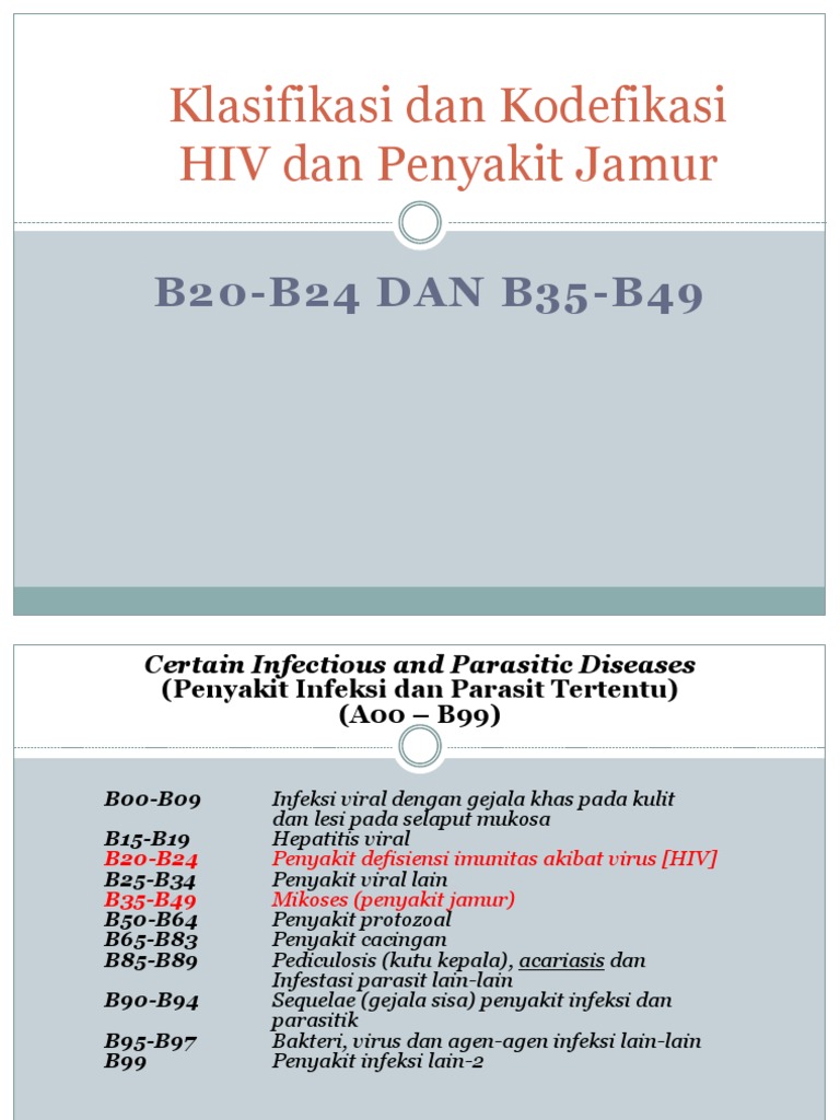 Kode ICD 10 untuk Penyakit HIV B20-B24 | PDF