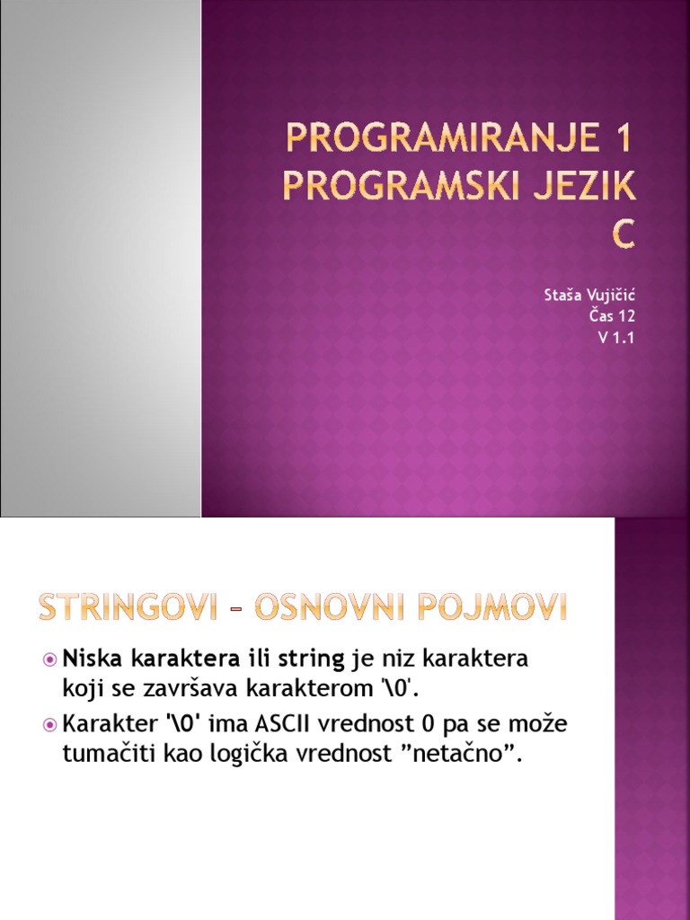 Cas 12 - Stringovi | PDF
