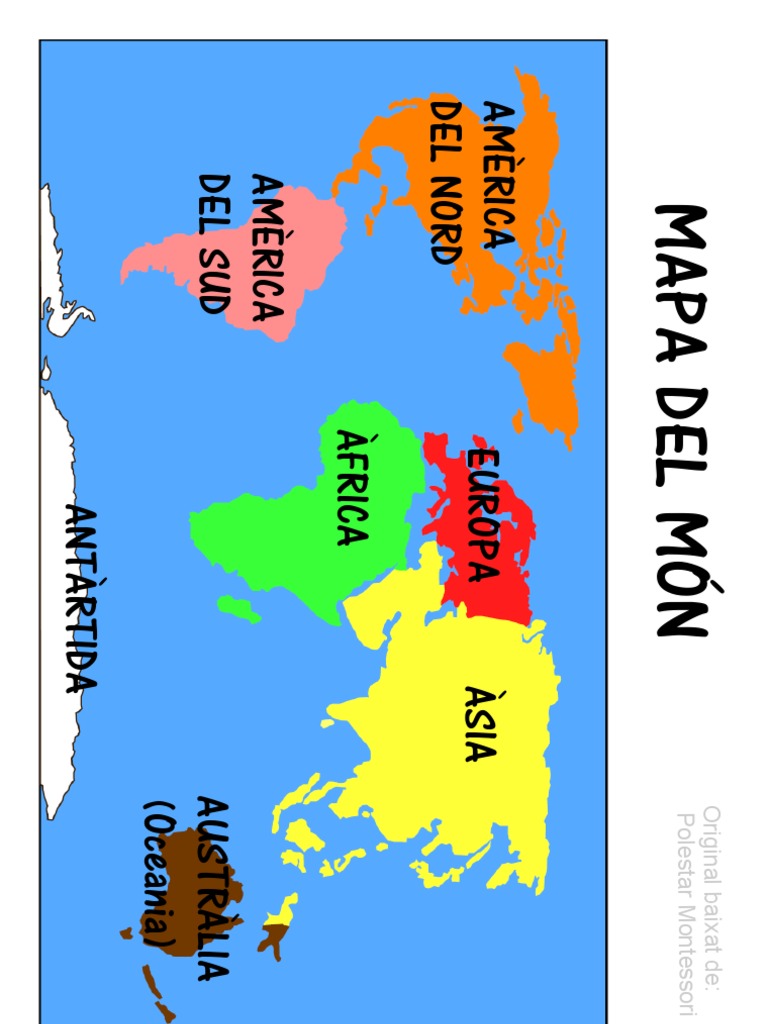 Mapa Del Món Continents | PDF