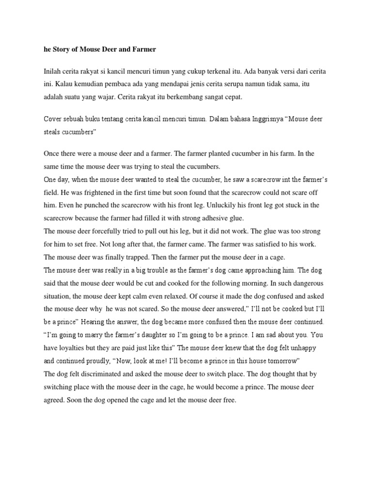 He Story of Mouse Deer and Farmer | PDF
