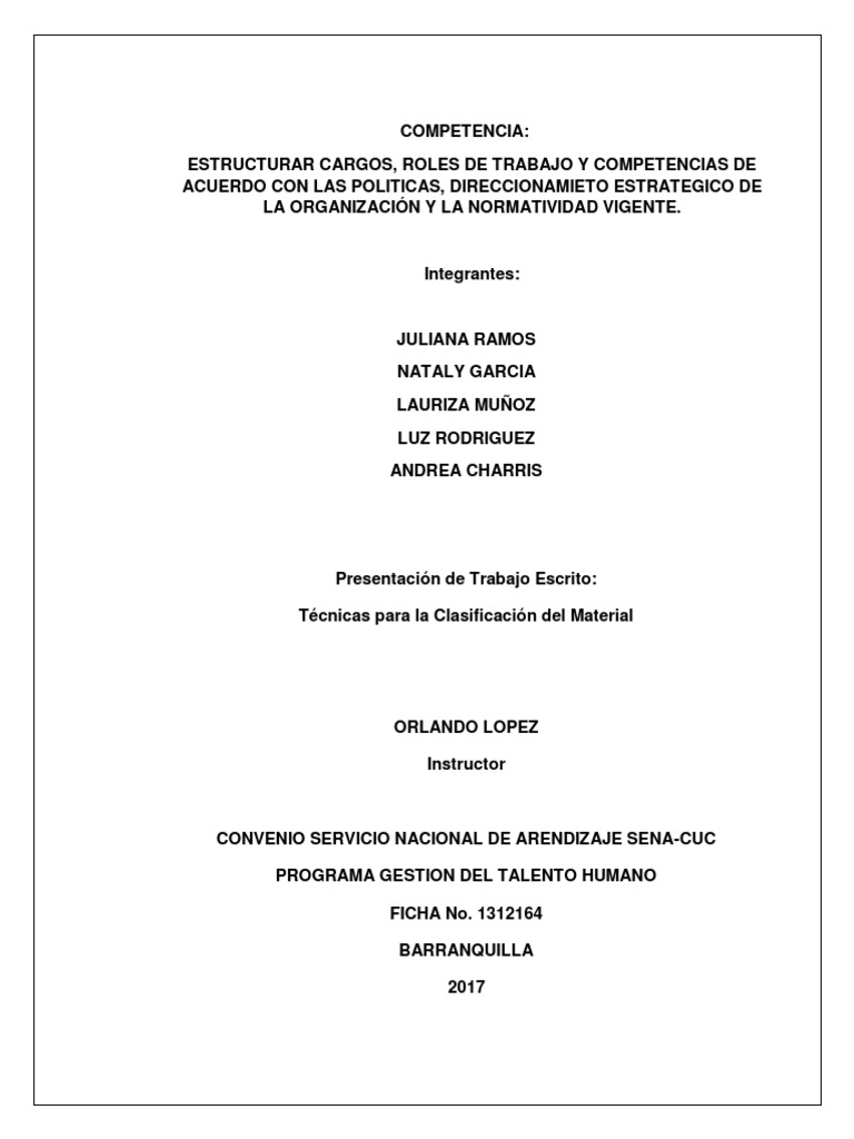 Técnicas para Clasificación de Material (Terminado) | PDF | Diseño ...