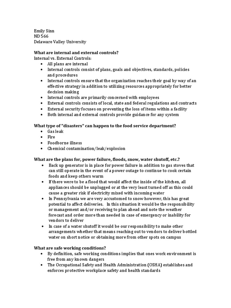 Sanitationoutline Sinn | PDF | Occupational Safety And Health ...