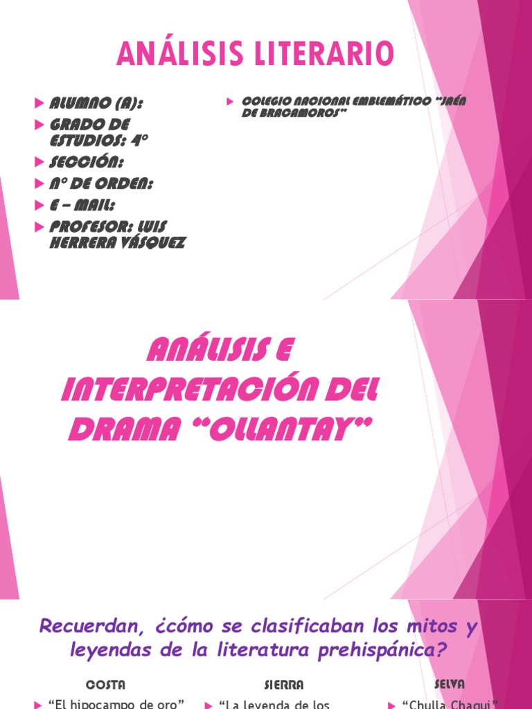 Análisis del Drama "Ollantay" | PDF | Imperio Inca | Perú