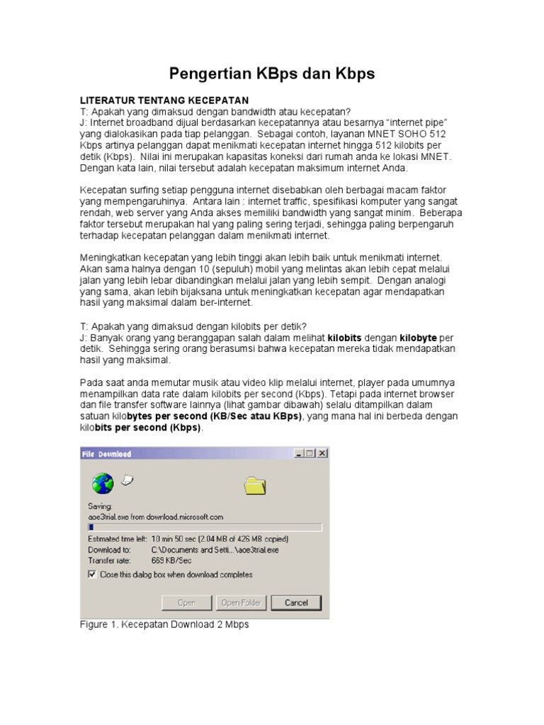 Pengertian KBps Dan Kbps | PDF
