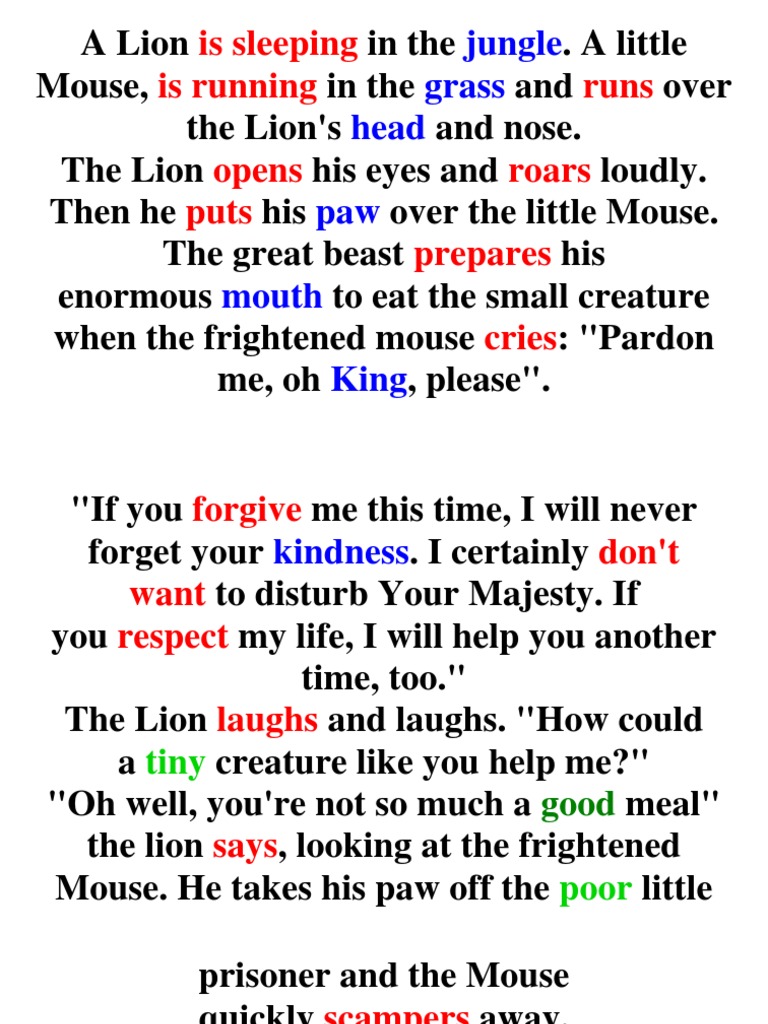The Lion and The Mouse | PDF