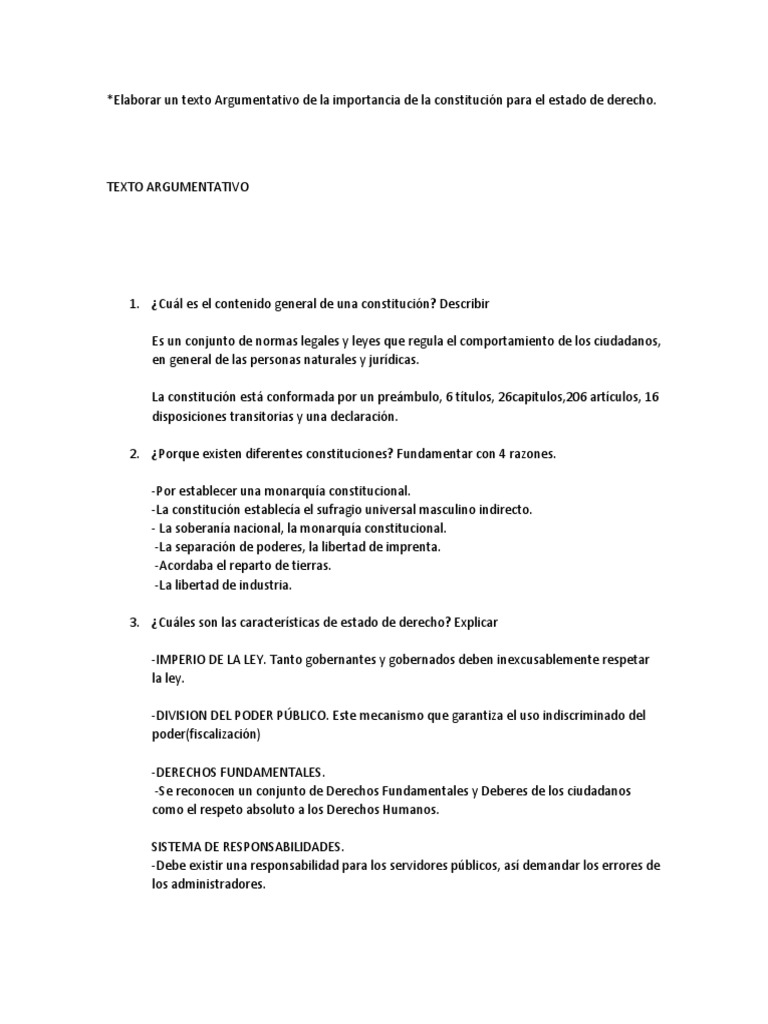 Constitucion Y Estado De Derecho Pdf Constitución Estado Política