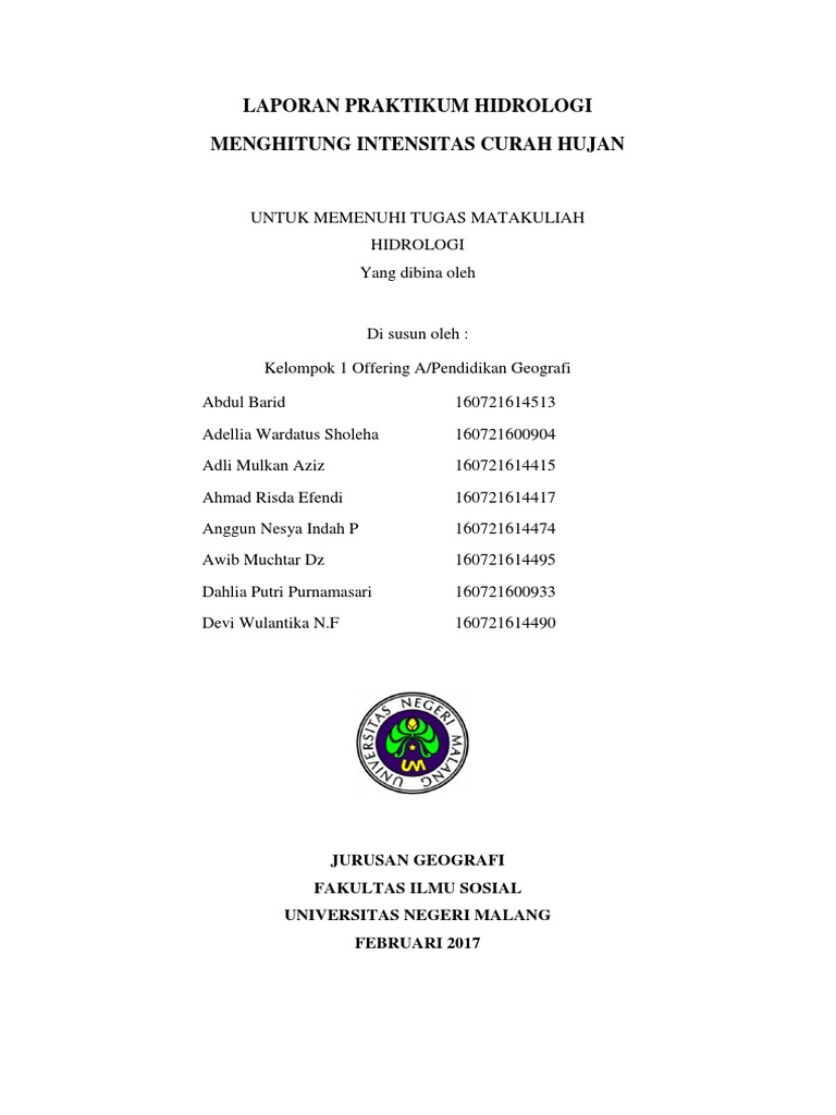Laporan Praktikum Hidrologi Fix | PDF