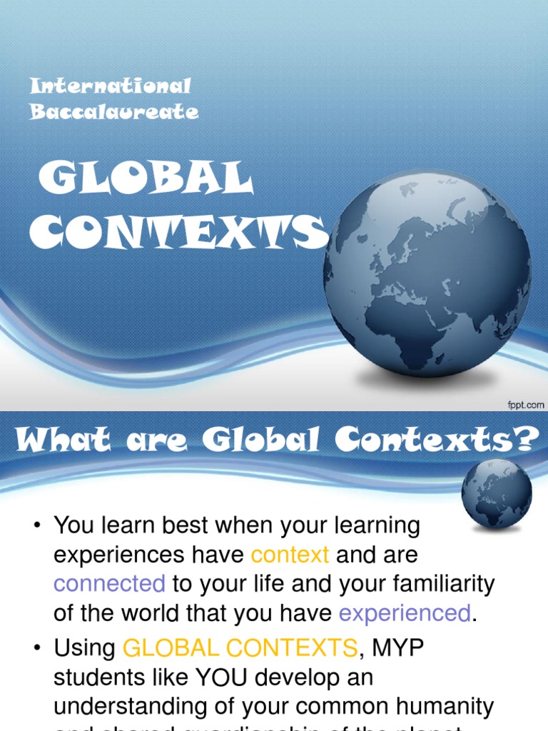 Global Contexts: International Baccalaureate | PDF | Science ...