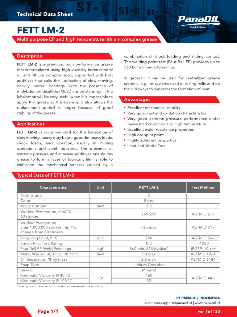 Tds (Grease) Fett Lm-2 | PDF