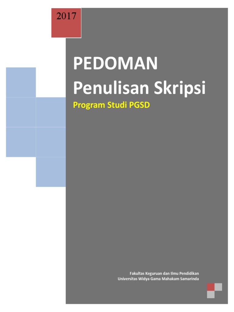 Buku Panduan Skripsi PGSD 2017 | PDF
