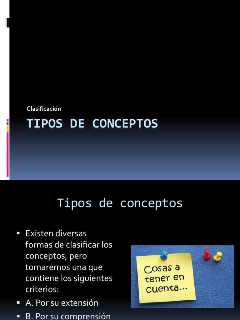 Tipos de Conceptos | PDF | Comprensión | Concepto