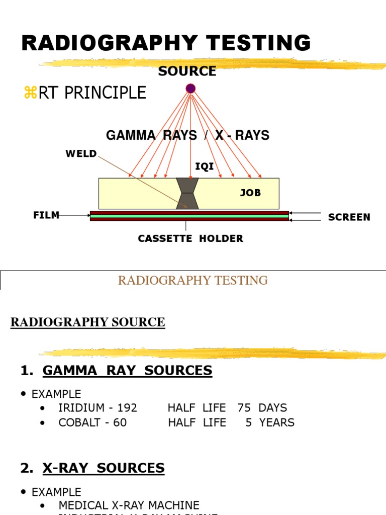 Radiography Testing: RT Principle | PDF | Radiography | Materials