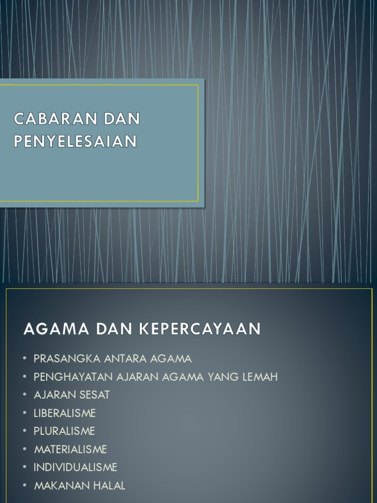 Cabaran Dan Penyelesaian | PDF