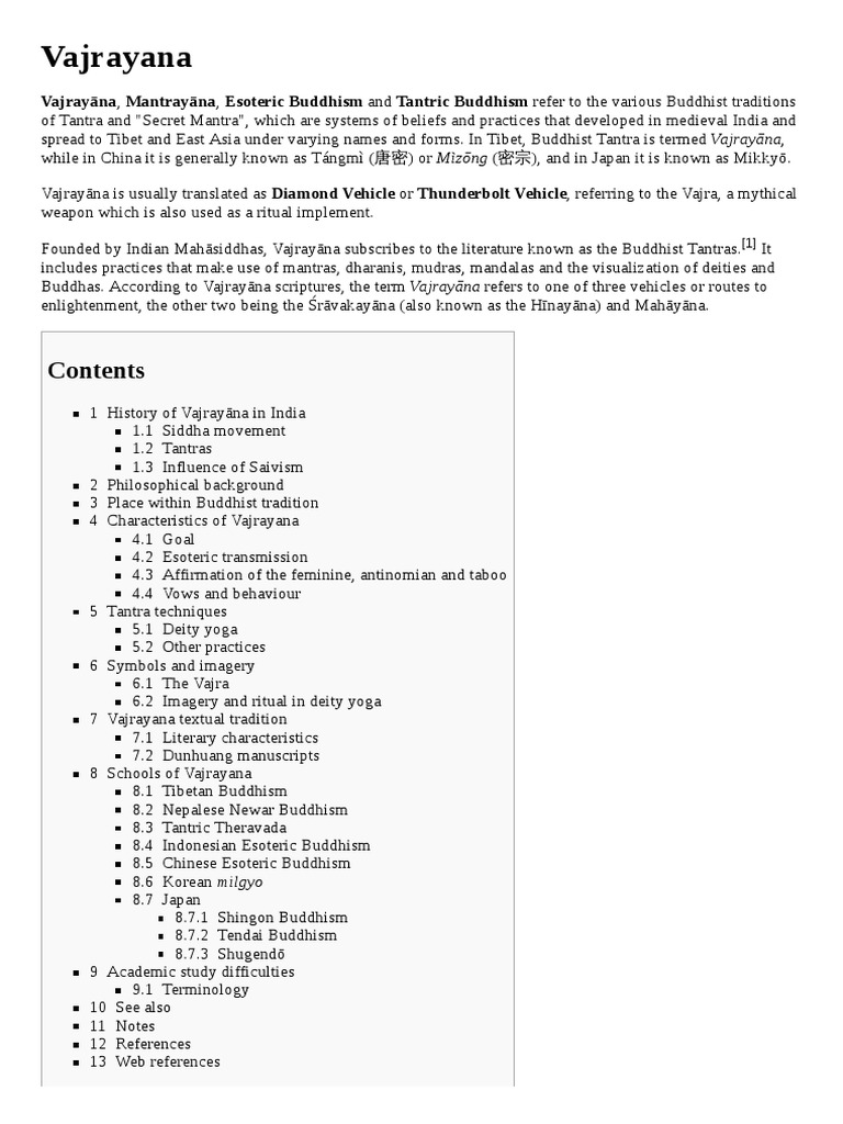 Vajra Yana | PDF | Vajrayana | Esoteric Schools Of Thought