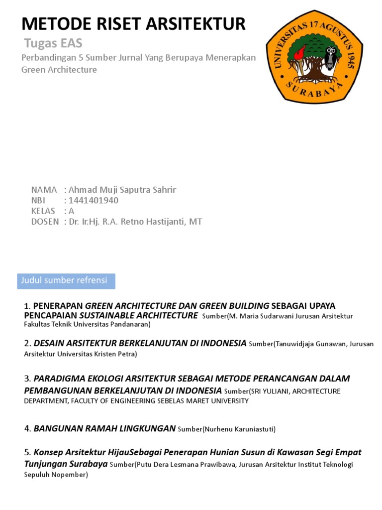 Metode Riset Arsitektur | PDF