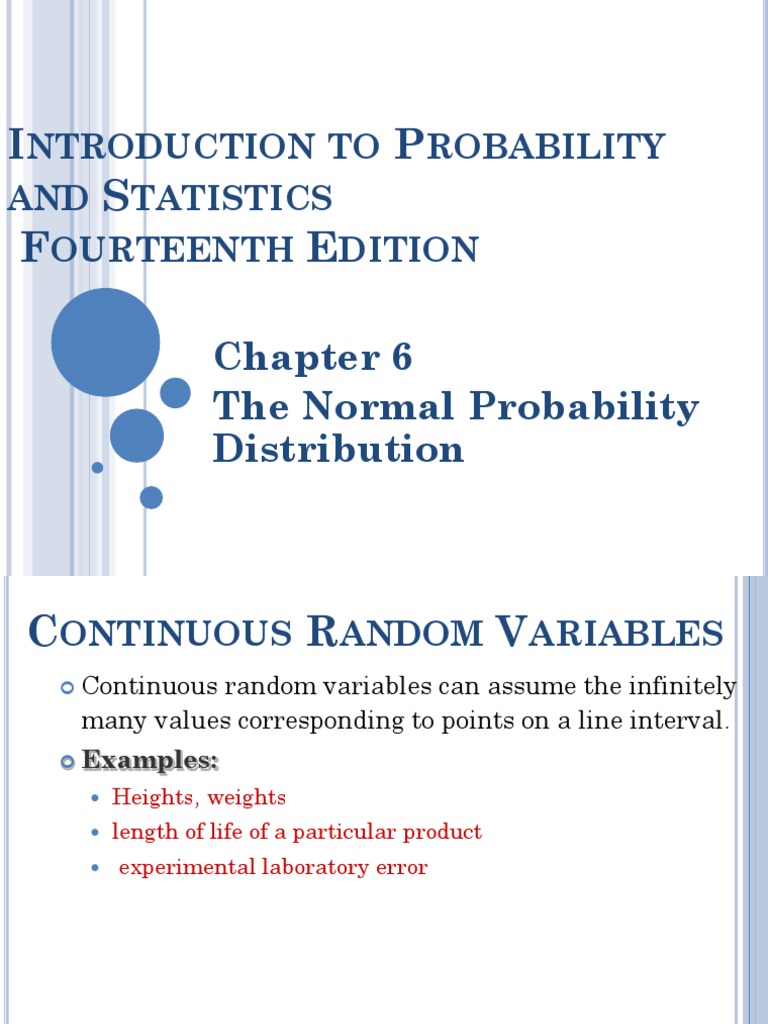 Chapter6 IPS14e | PDF | Normal Distribution | Probability Distribution