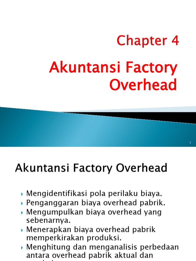 Materi 4 - Foh | PDF | Pabrik | Biaya