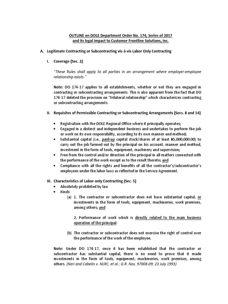 MEMO DO 174_rev.docx | Independent Contractor | Employment