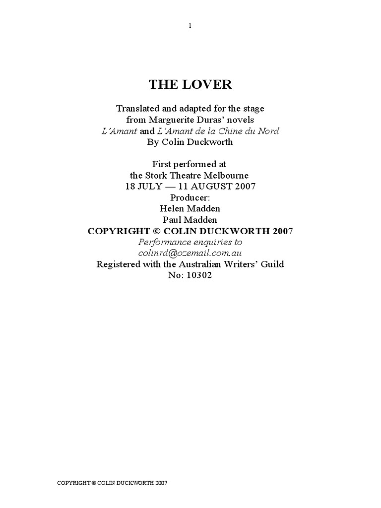 The Lover Complete | PDF | Clothing