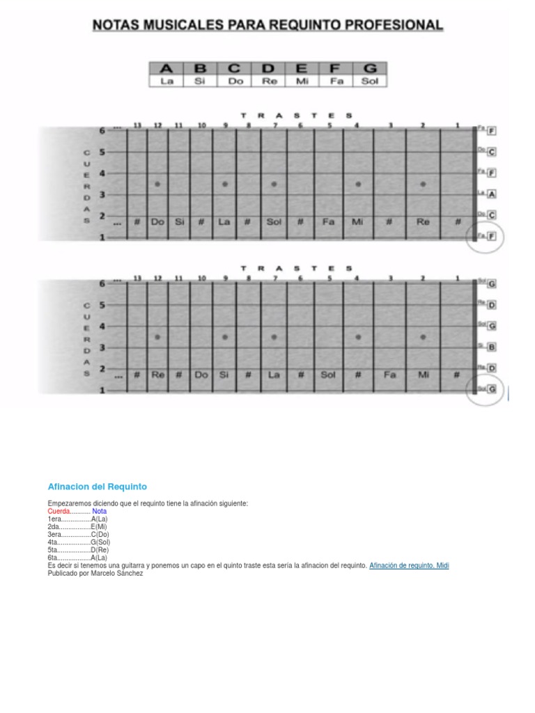 Afinacion Del Requinto | PDF