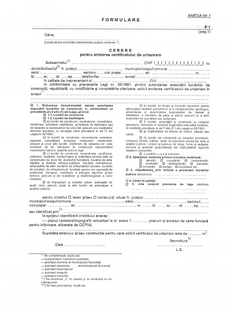 Formulare Urbanism | PDF