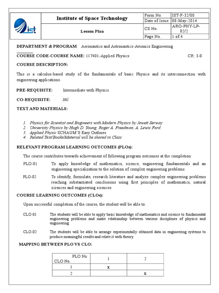 Lesson Plan-Applied Physics | PDF | Physics | Waves