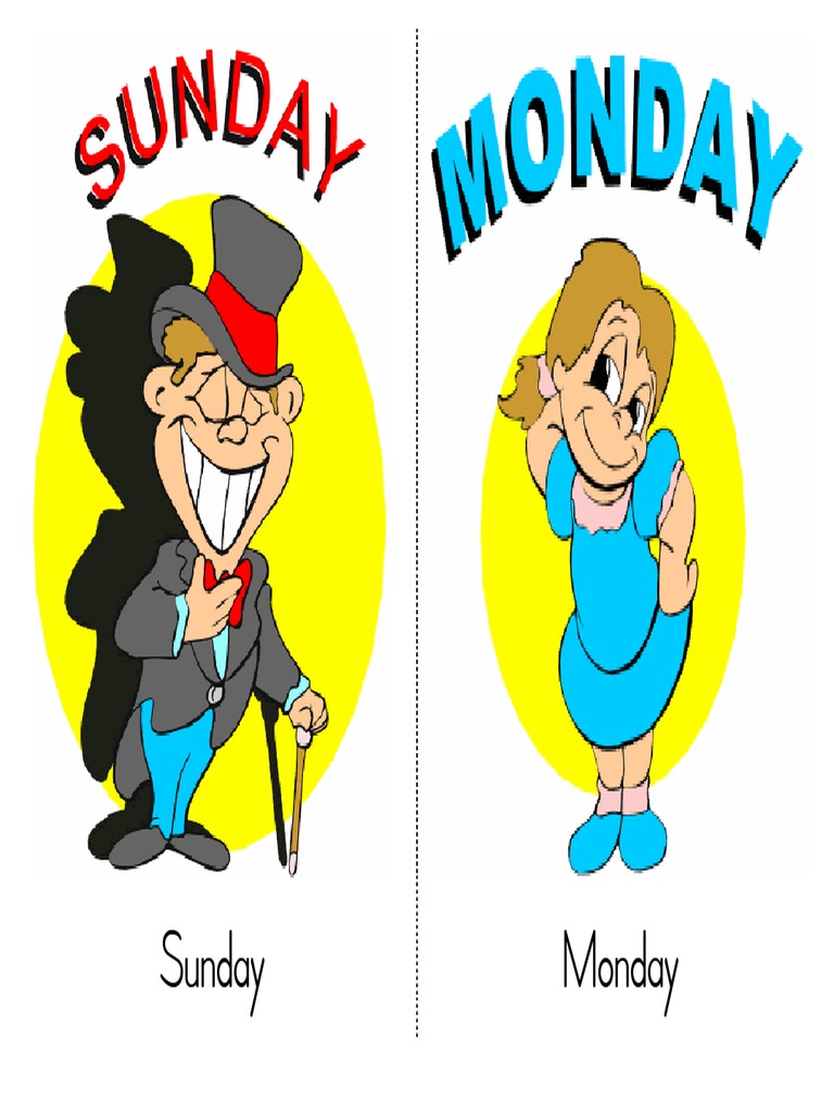 Days of The Week Flashcards PDF | PDF