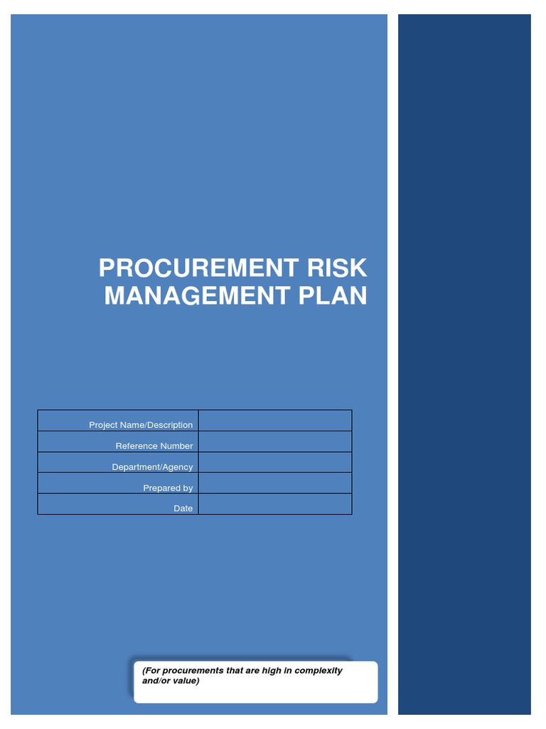 Risk Management Plan Template | PDF | Risk Management | Procurement