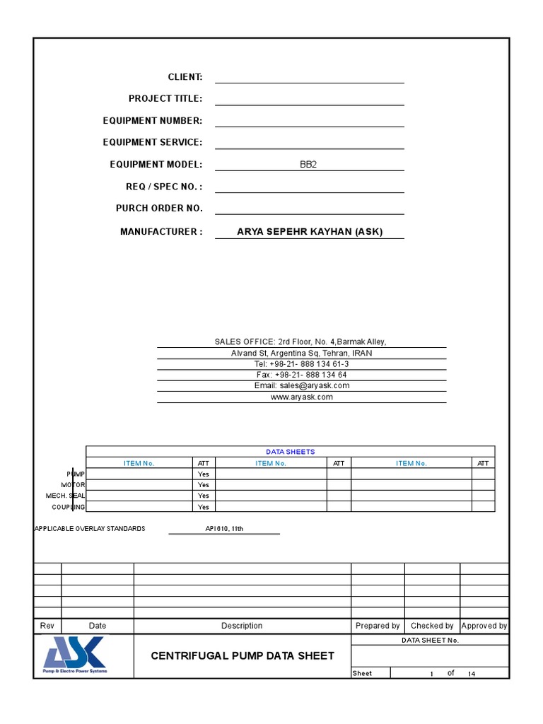 bb2 Pump-Datasheet | PDF | Welding | Construction