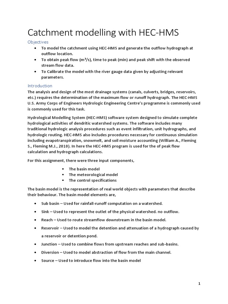 Catchment Modelling With HEC-HMS | PDF | Drainage Basin | Hydrology