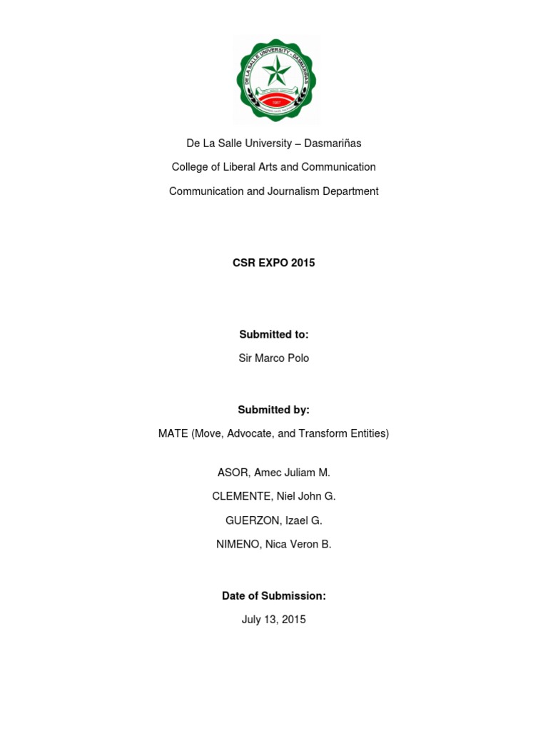 CSR Project | PDF | Corporate Social Responsibility | Sustainability