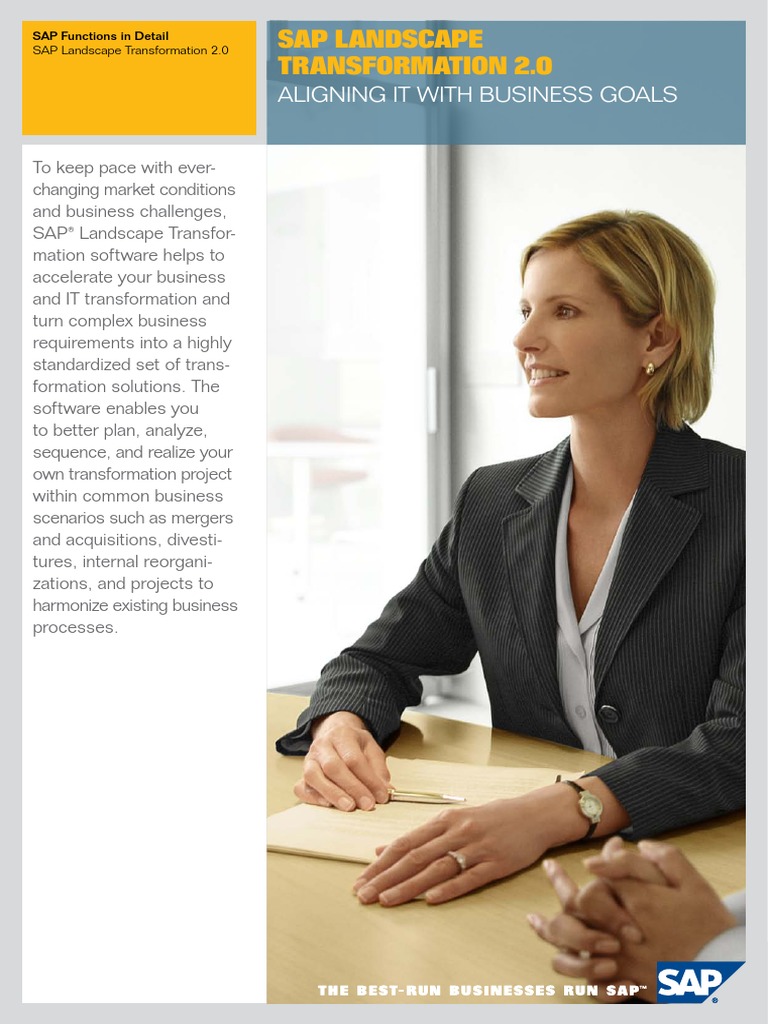 Sap Landscape Transformation | PDF | Business Process | Mergers And ...
