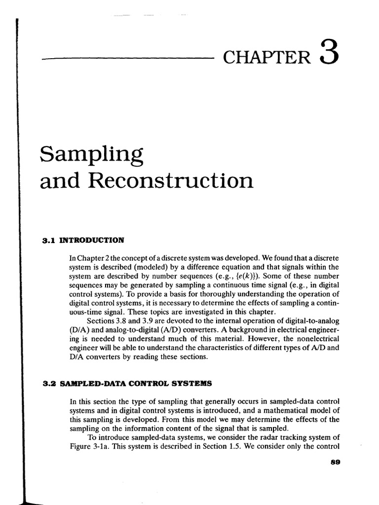Chapter 3 Sampling and Reconstruction | PDF