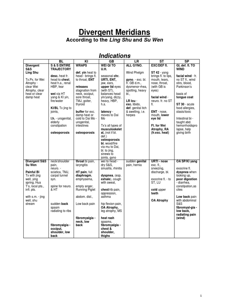 Divergent Meridian Chart
