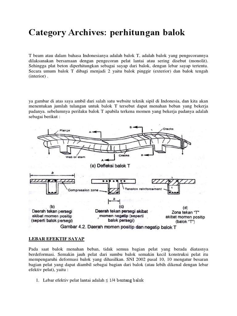 Balok T | PDF | Teknologi & Rekayasa