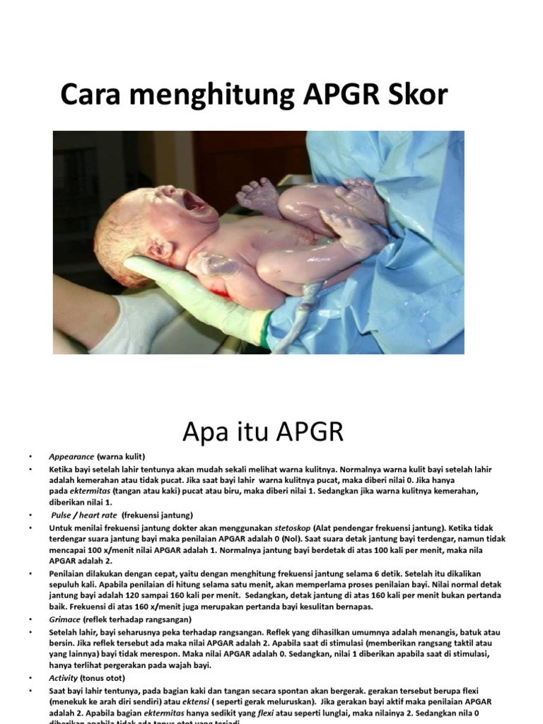 Cara Menghitung APGR Skor | PDF