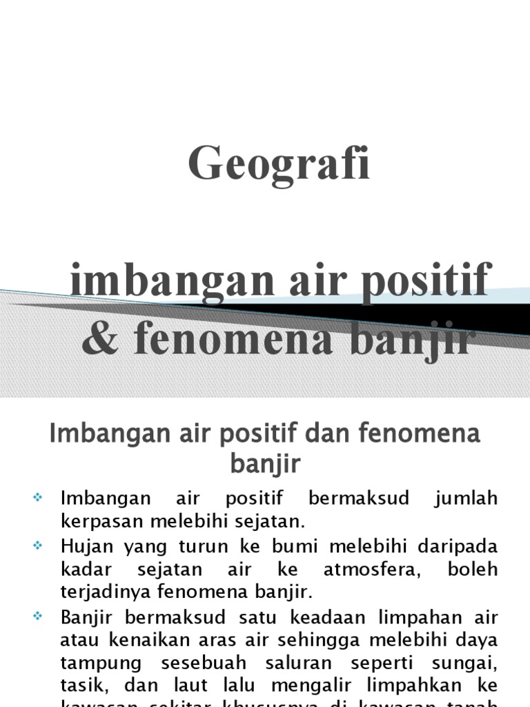 Geo1 Imbangan Air | PDF