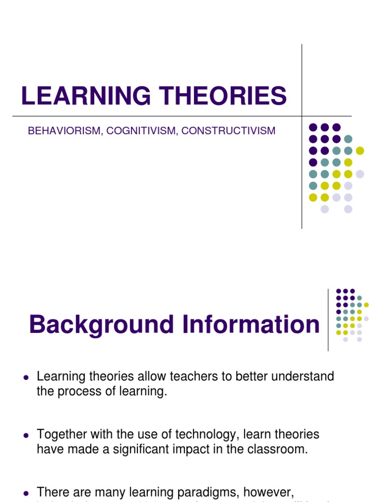 Theories Of Learning Ppt