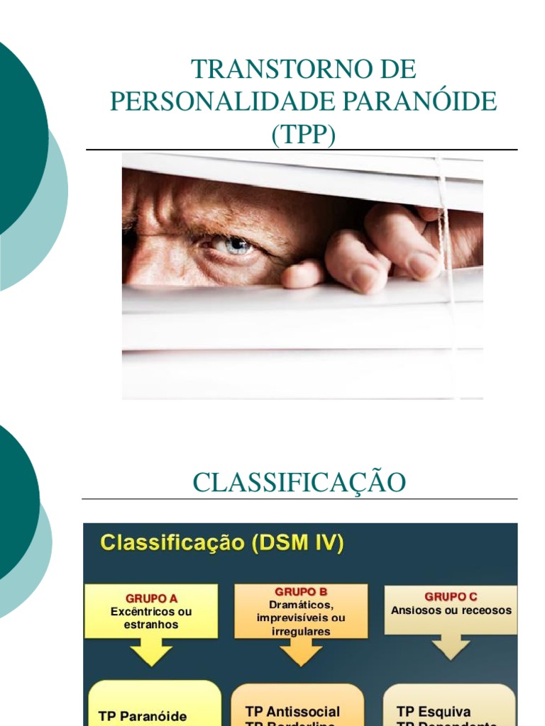 Transtorno de Personalidade Paranóide: Características, Critérios ...