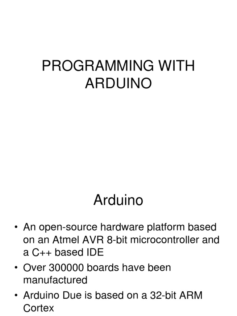 Programming Arduino An Introduction To Programming Arduino Microcontrollers And Creating